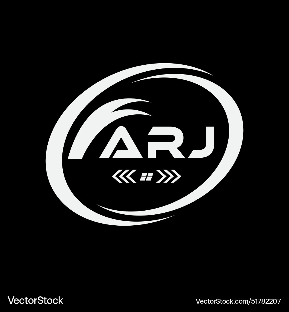 Arj letter logo design simple and modern Vector Image