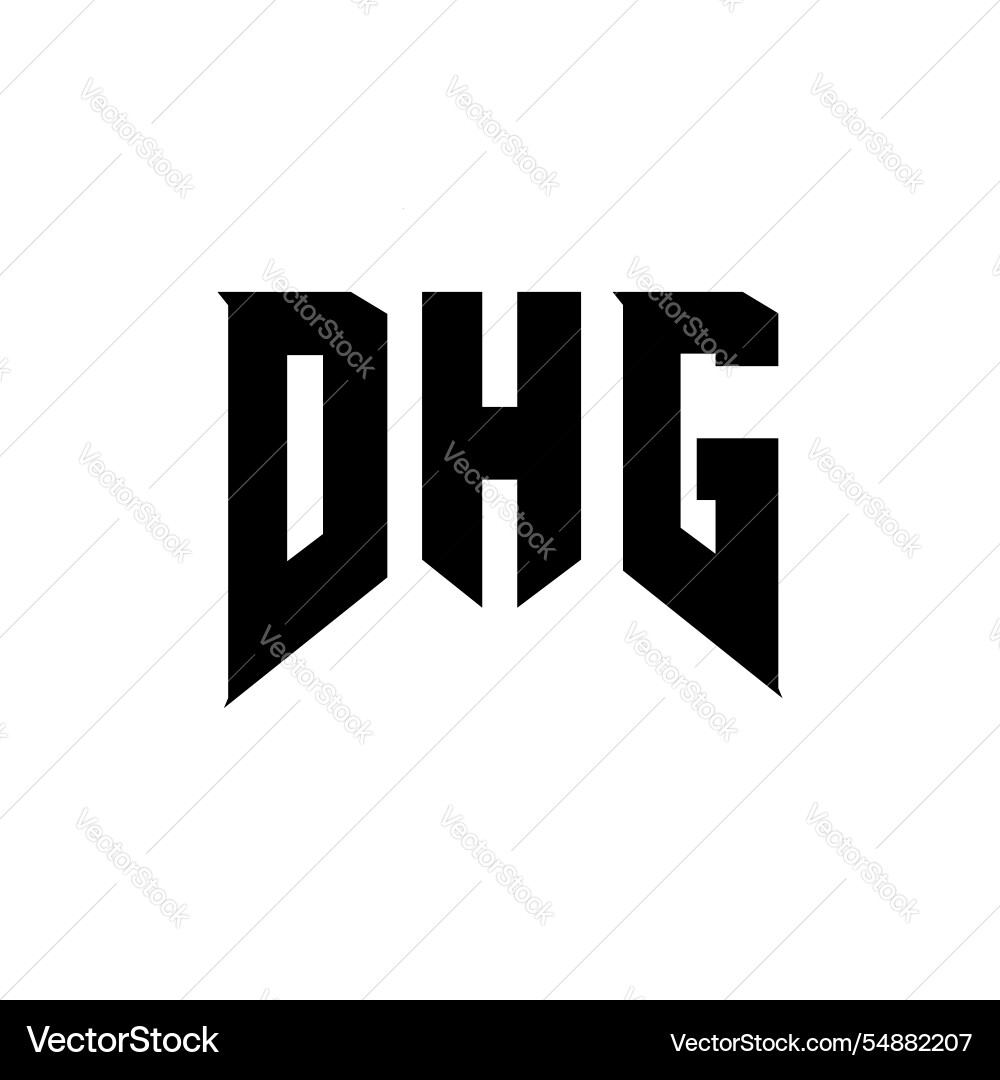 Dhg letter logo design for technology company Vector Image