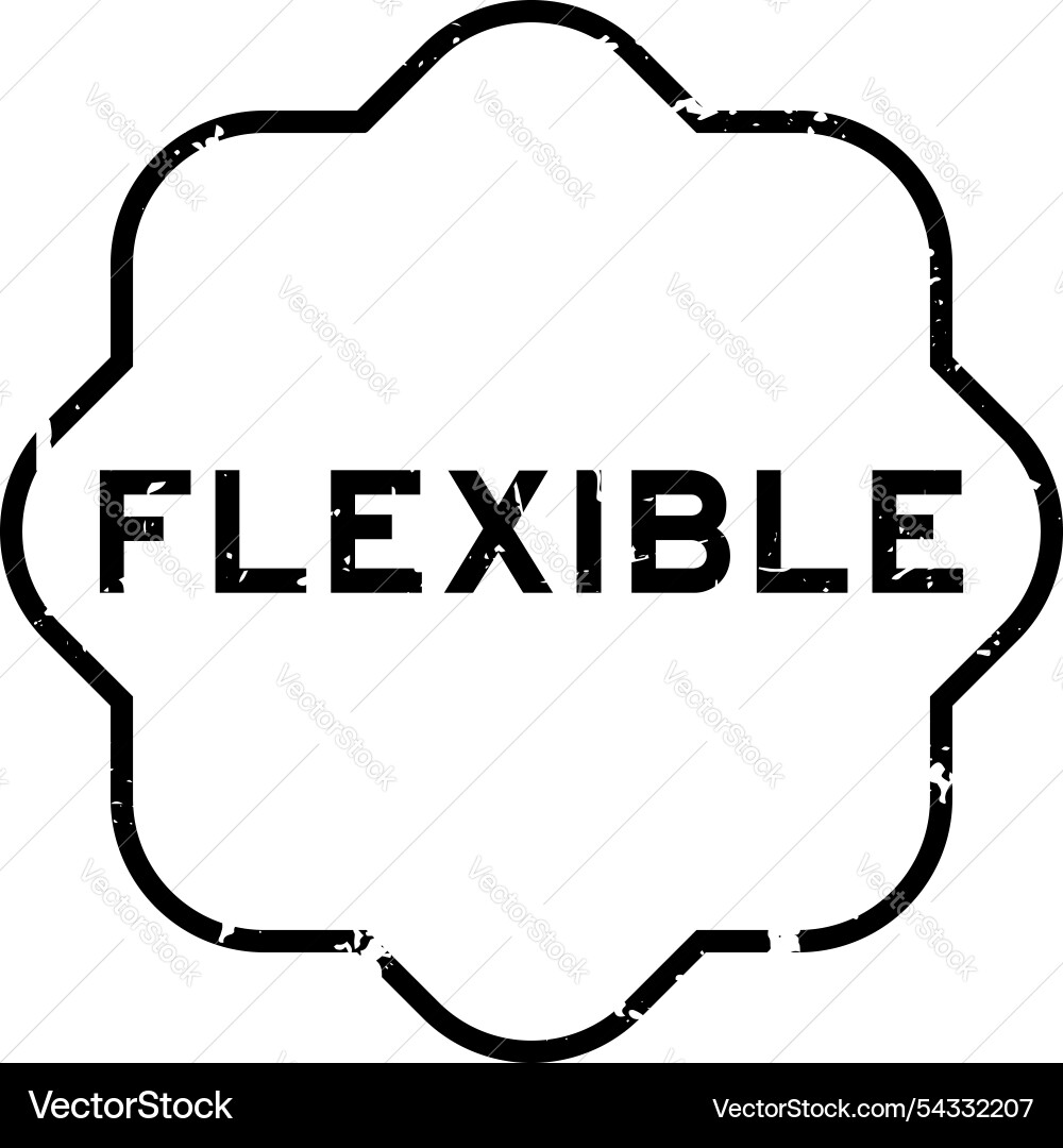Grunge black flexible word rubber seal stamp Vector Image