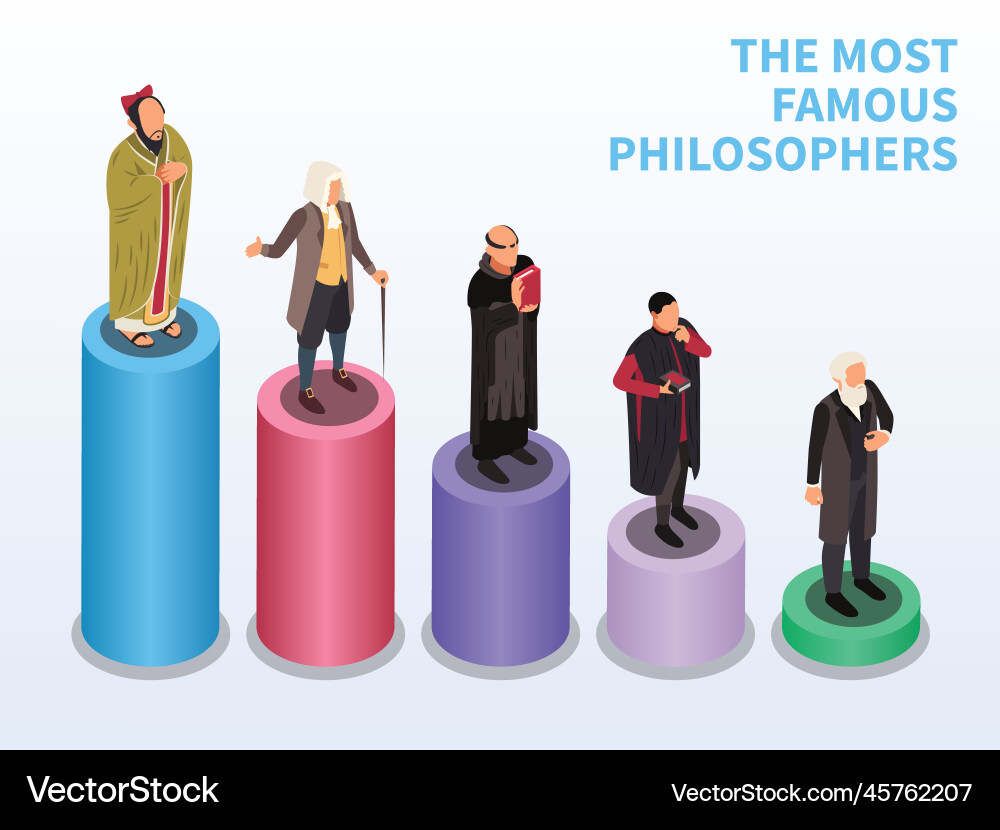 Most famous philosophers set Royalty Free Vector Image