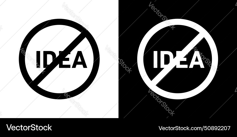 No idea sign new innovative symbol Royalty Free Vector Image