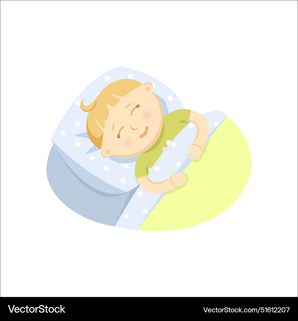 Small sleeping baby Royalty Free Vector Image - VectorStock