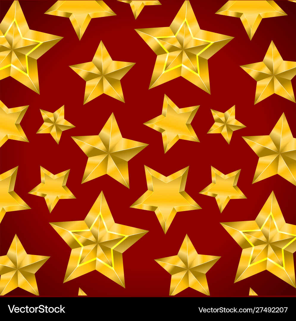 Star realistic metallic golden isolated yellow 3d Vector Image