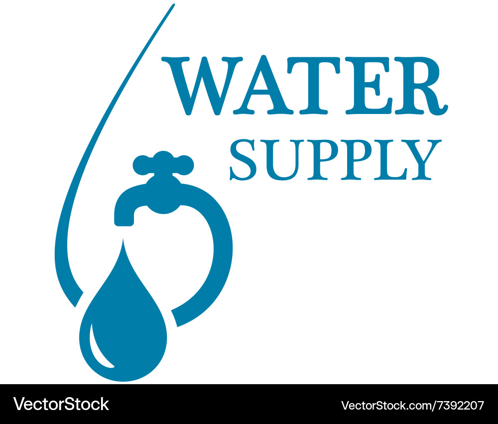 Water supply concept icon Royalty Free Vector Image