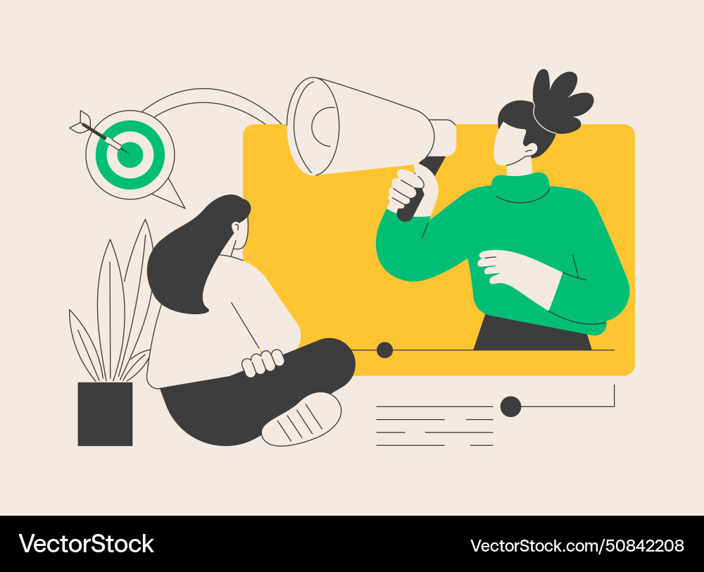 Addressable tv advertising abstract concept Vector Image