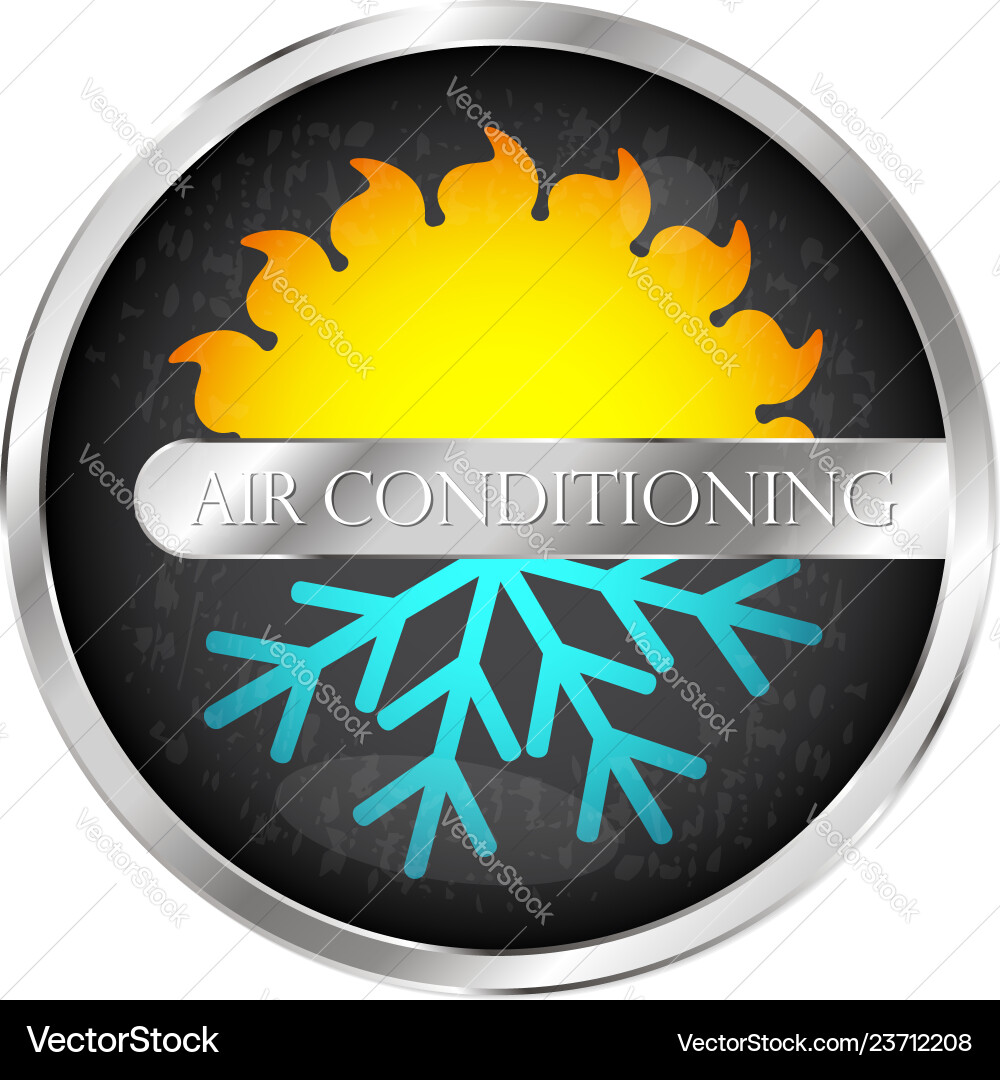 Air conditioning system symbol Royalty Free Vector Image