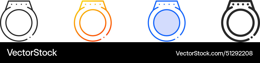 Champion iconthin linear gradient blue stroke Vector Image