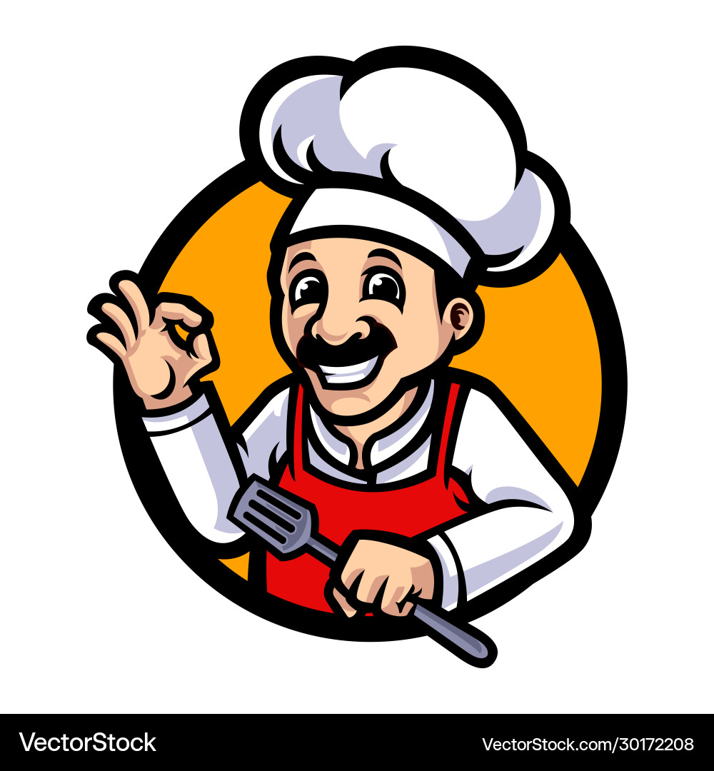 Chef logo template Royalty Free Vector Image - VectorStock