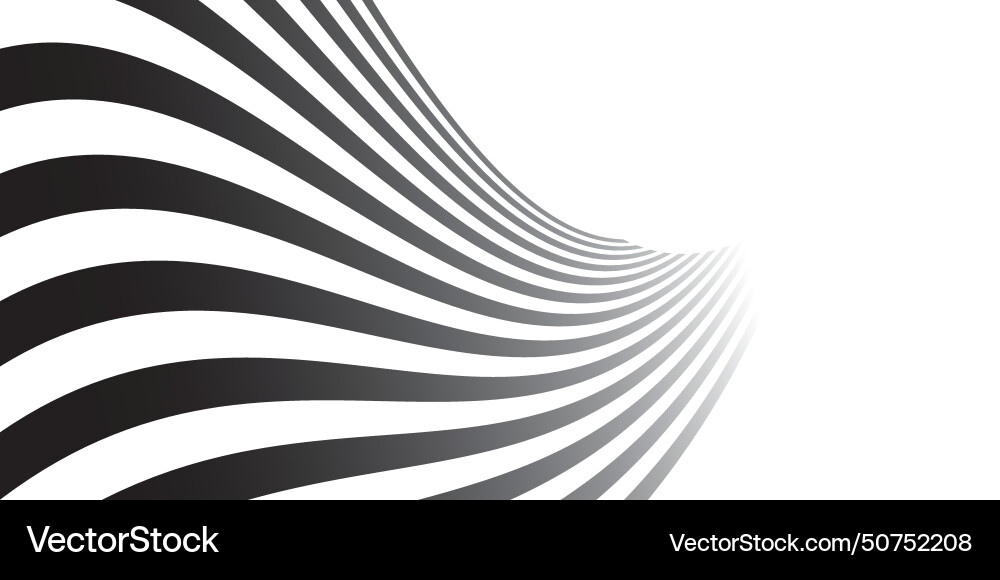 Dynamic Black and White Stripes Royalty Free Vector Image