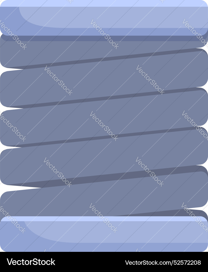 Elastic metal spring coil expanding compressing Vector Image