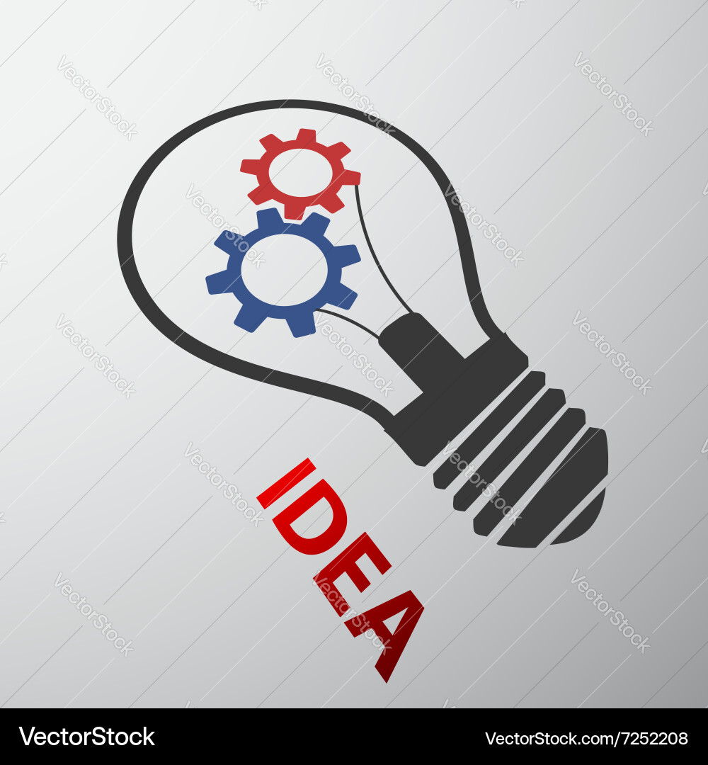 Gear Light Bulb Innovation Royalty Free Vector Image