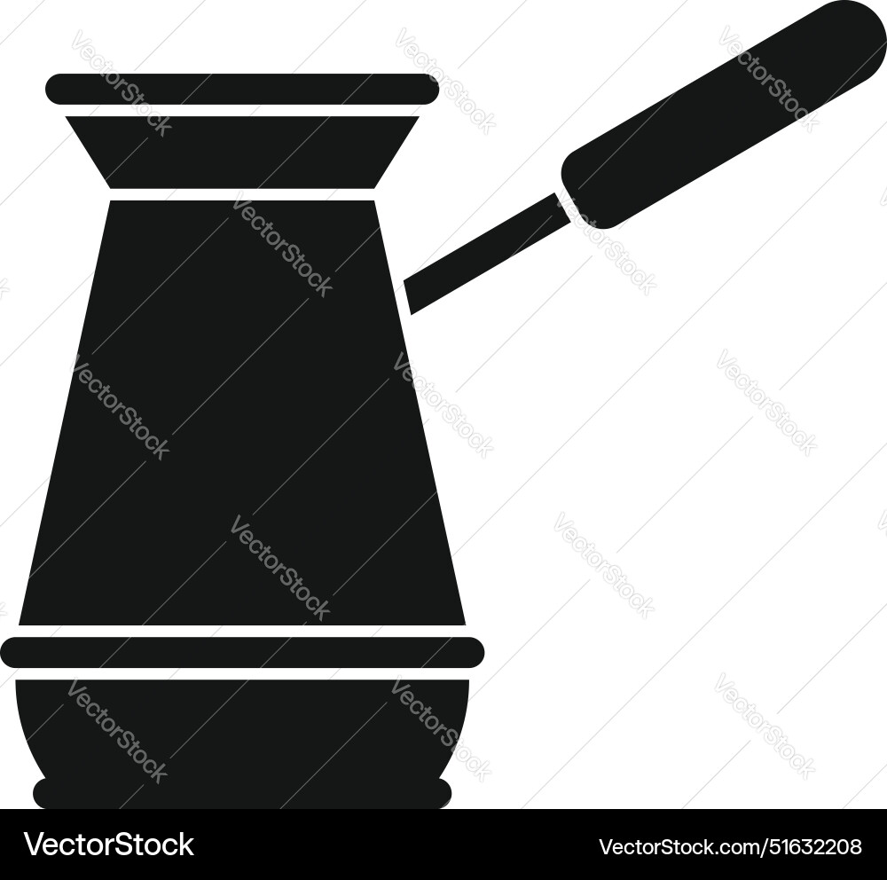 Handle coffee pot holding hot aromatic coffee Vector Image