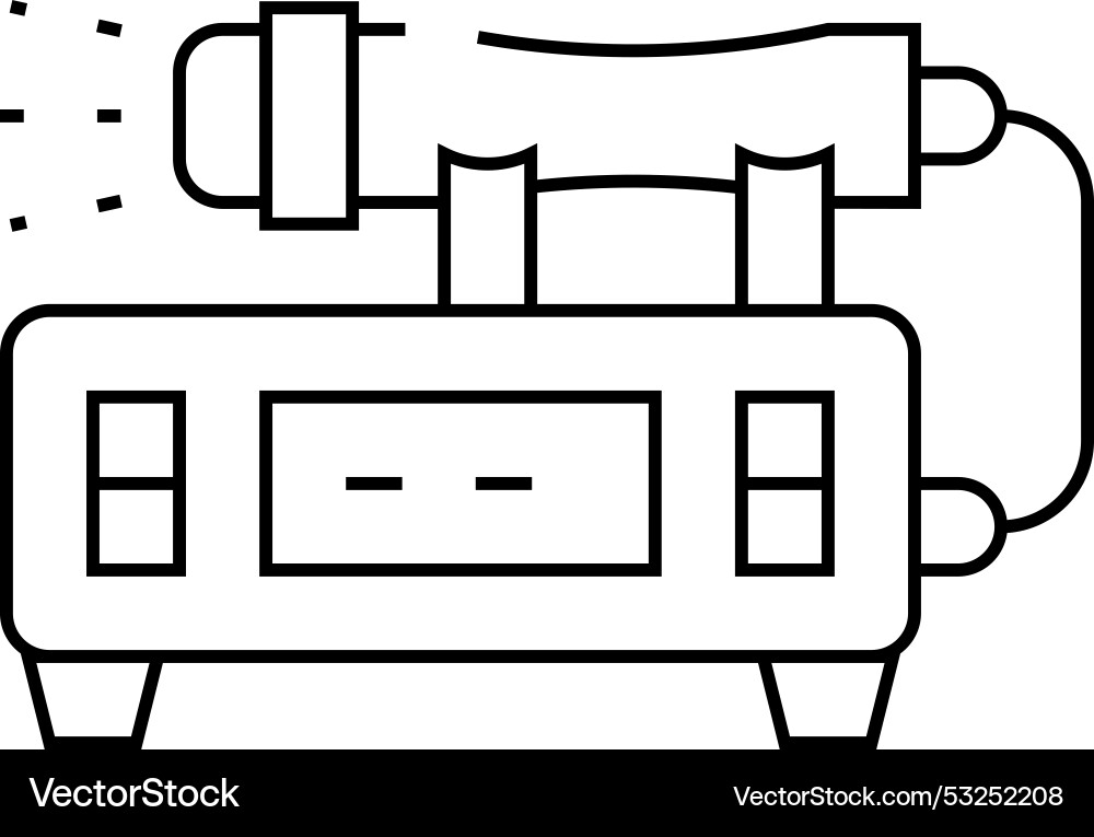 Laser equipment line icon flat Royalty Free Vector Image