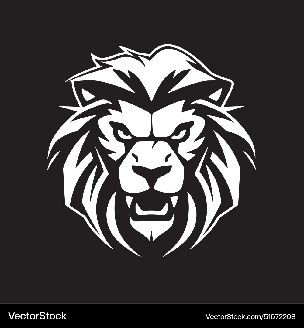 Lion - black and white isolated icon Royalty Free Vector