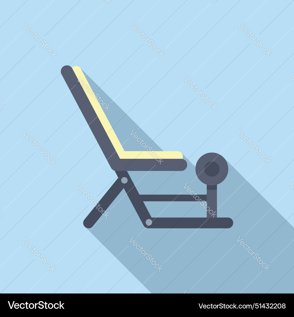 Modern lounge chair icon on blue background Vector Image
