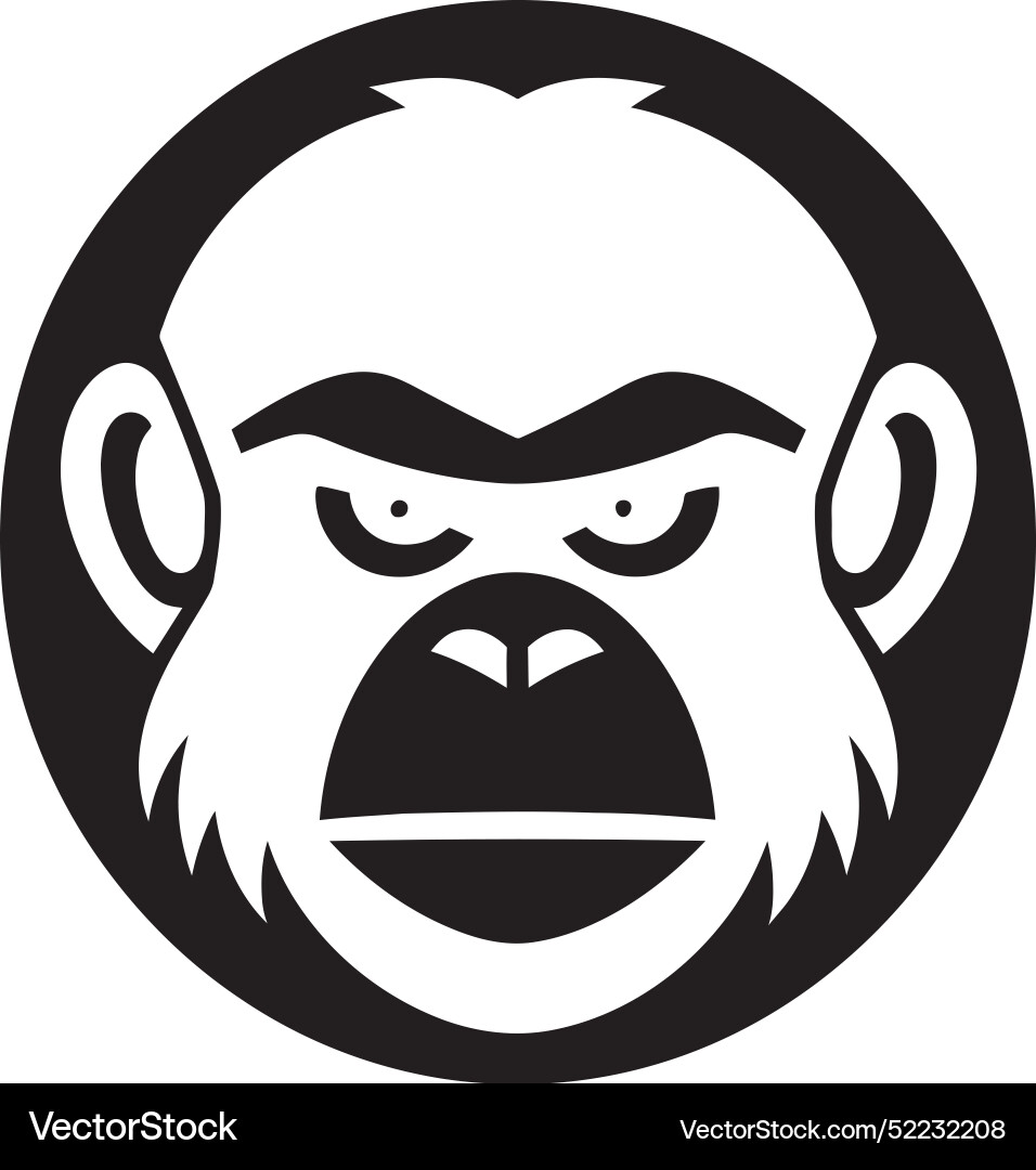 Moonlit primate balletjungle noir simian dreams Vector Image