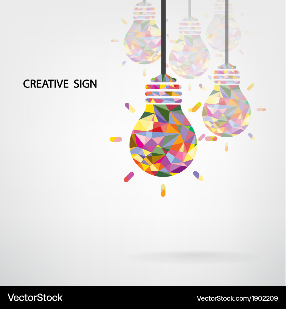 Abstract Lightbulb Innovation Royalty Free Vector Image