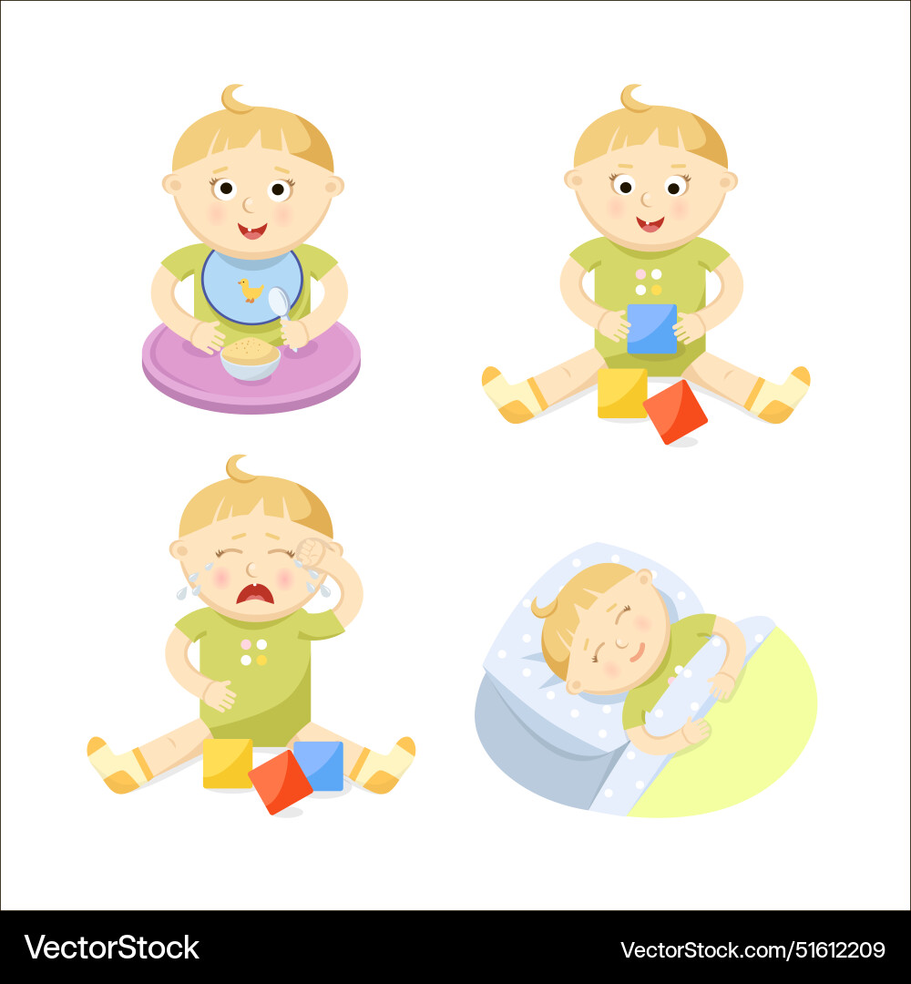 Baby set Royalty Free Vector Image - VectorStock