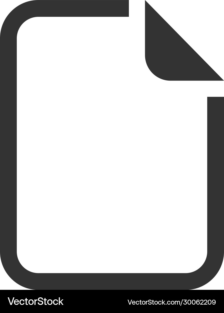 Blank file icon Royalty Free Vector Image - VectorStock