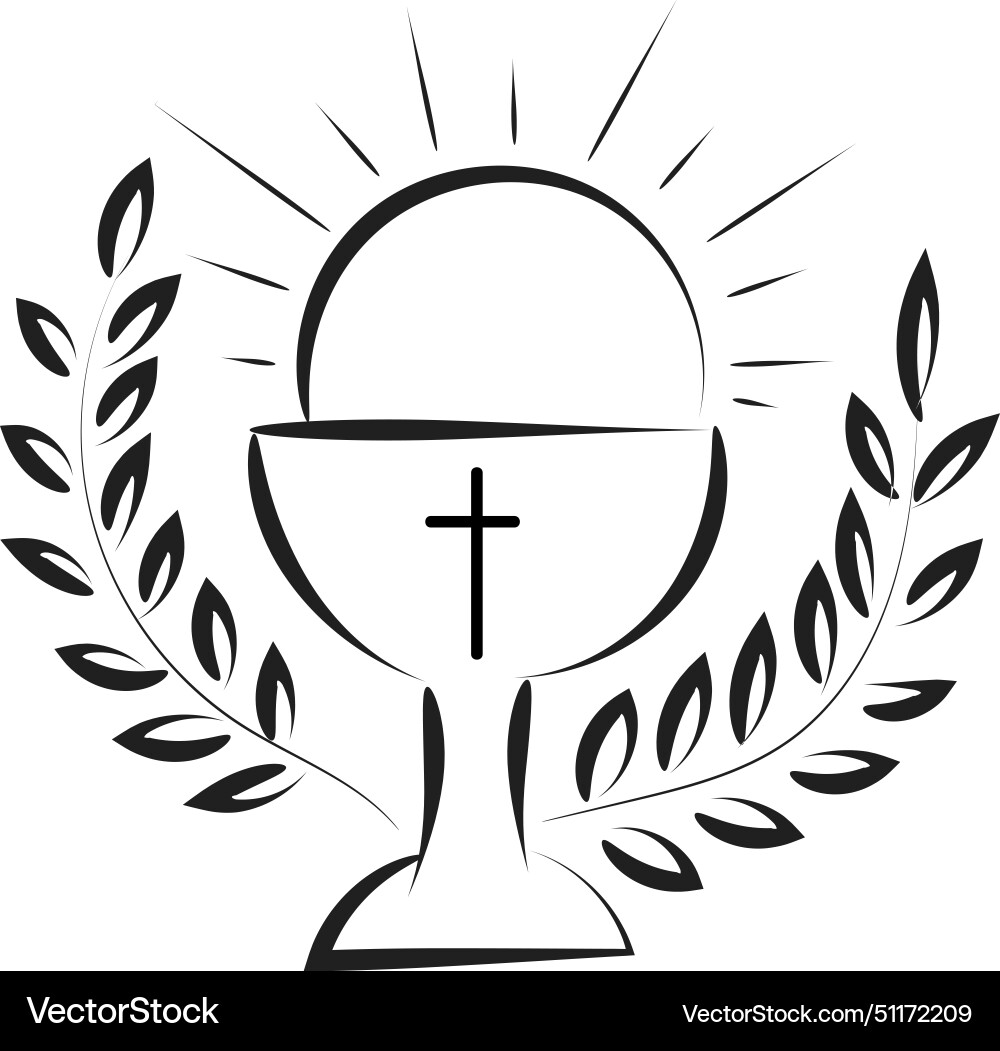 Christian art symbol for print Royalty Free Vector Image
