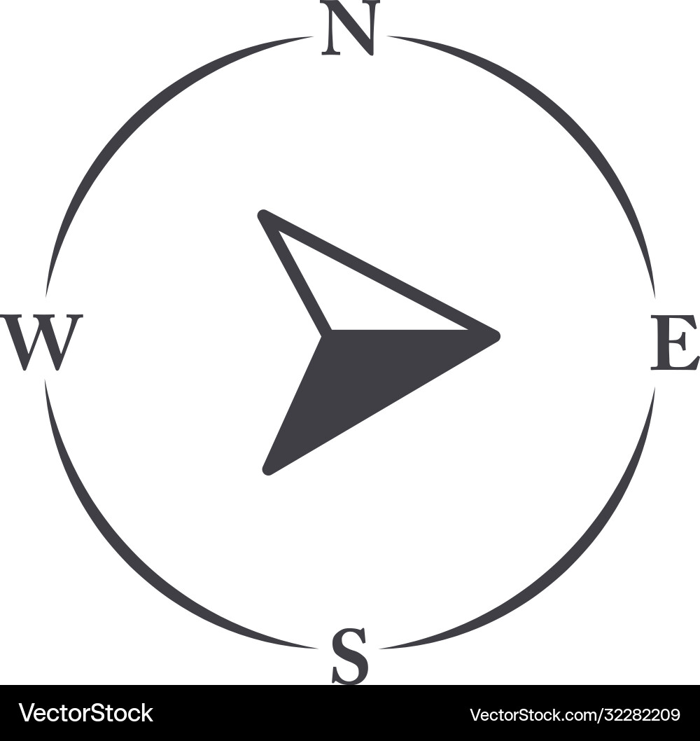 Compass rose navigation cartography arrow pointing