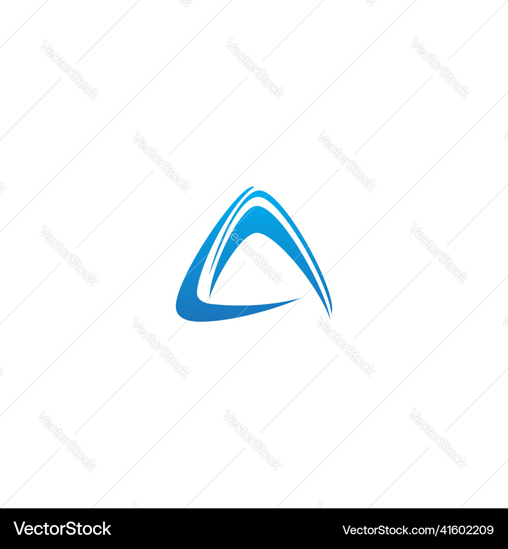 Curve triangle abstract company logo Royalty Free Vector