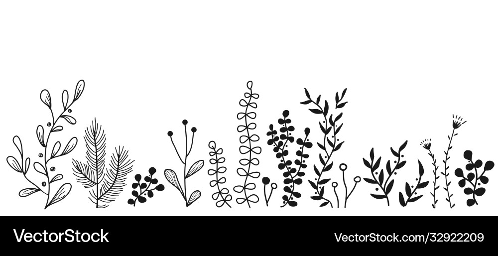 Floral Border - Meadow & Forest Royalty Free Vector