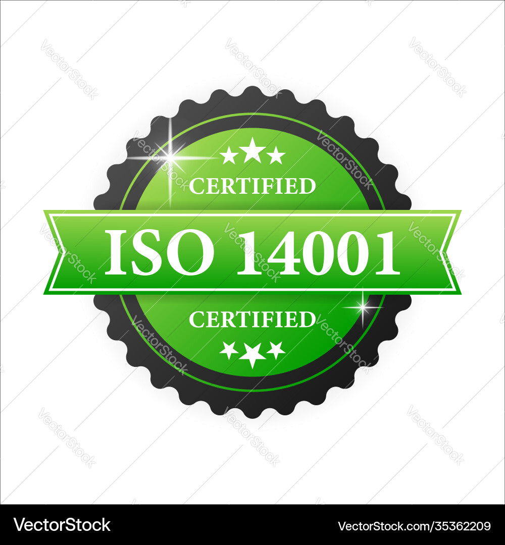 ISO 14001 Certification Rubber Stamp Royalty Free Vector