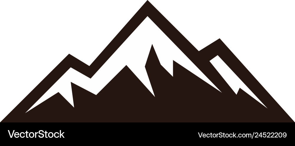 Mountains rocks and peaks Royalty Free Vector Image