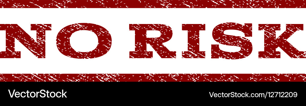 No risk watermark stamp Royalty Free Vector Image