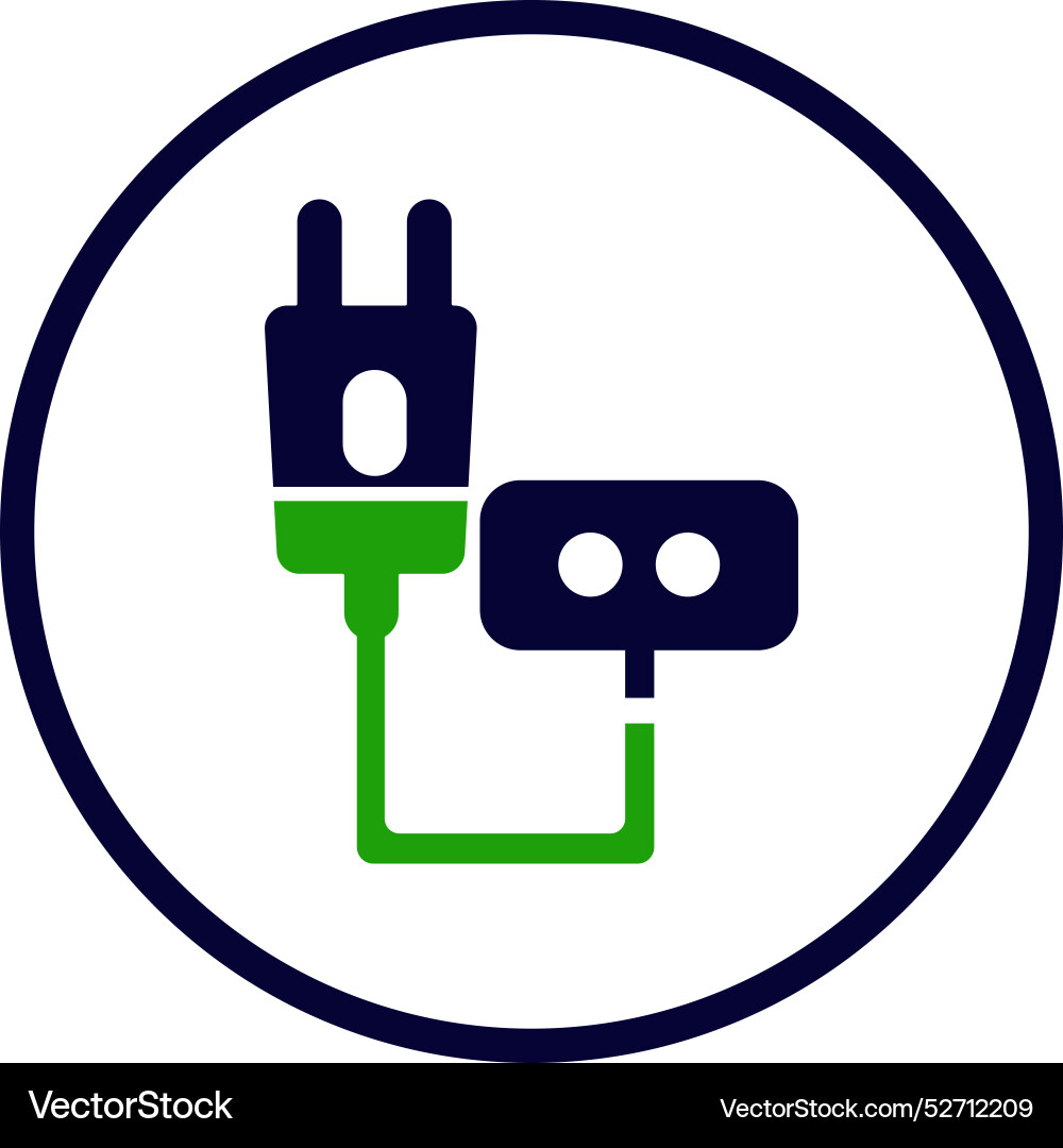 Power socket electric plug Royalty Free Vector Image