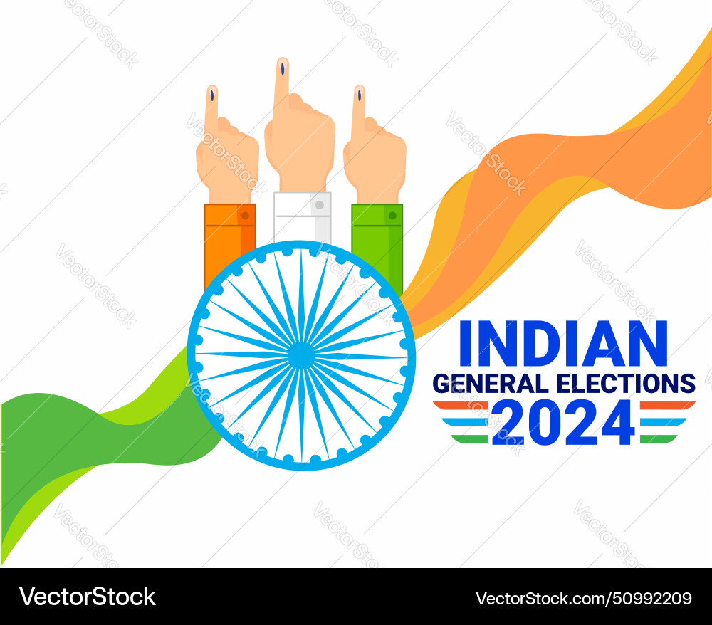 Vote for india general election in india Vector Image