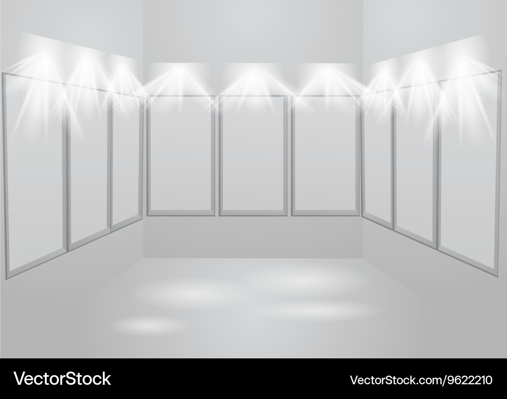 Gallery light Royalty Free Vector Image - VectorStock
