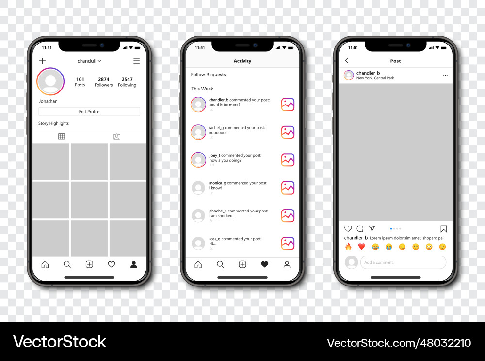 Instagram Template Vector