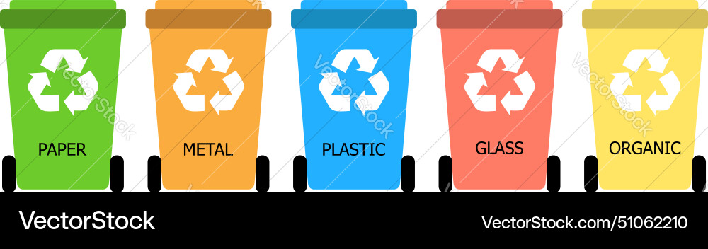 Printwaste sorting bins icon colorful Royalty Free Vector