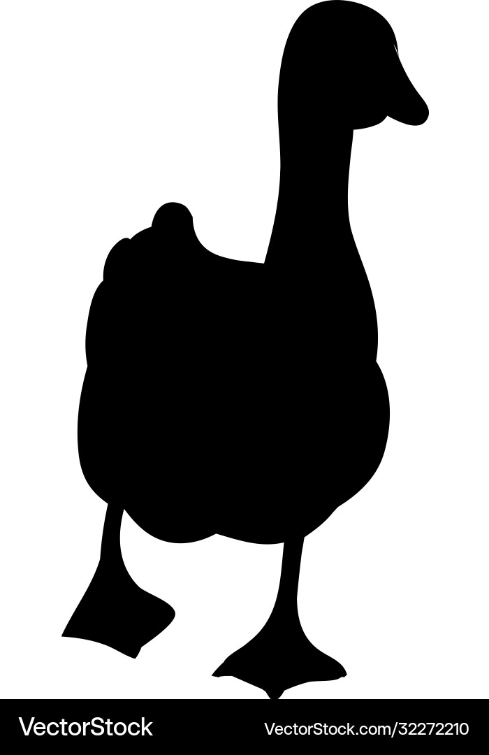 Silhouette eine Ente Gans Lizenzfreies Vektorbild