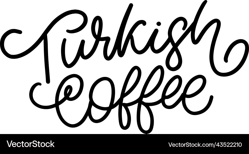 Turkish coffee letter logo typography sign Vector Image