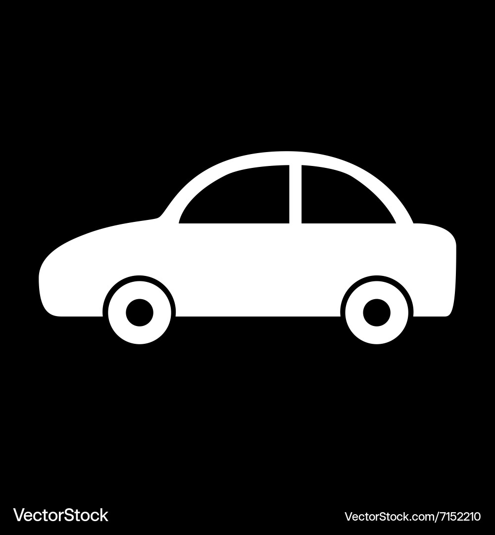 White car icon Royalty Free Vector Image - VectorStock