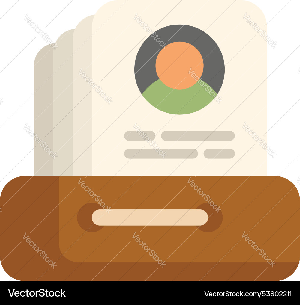 Archive box full of curriculum vitae Royalty Free Vector