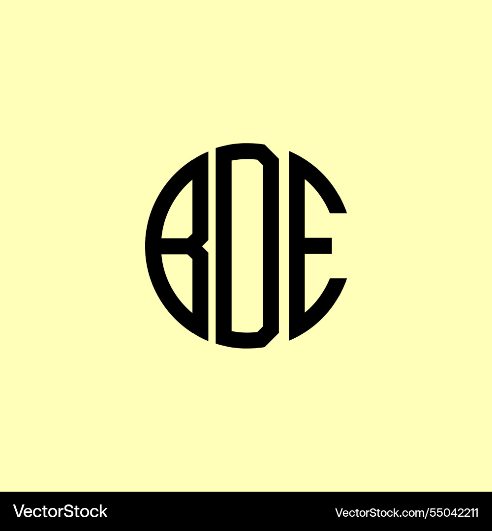 Creative rounded initial letters bde logo Vector Image