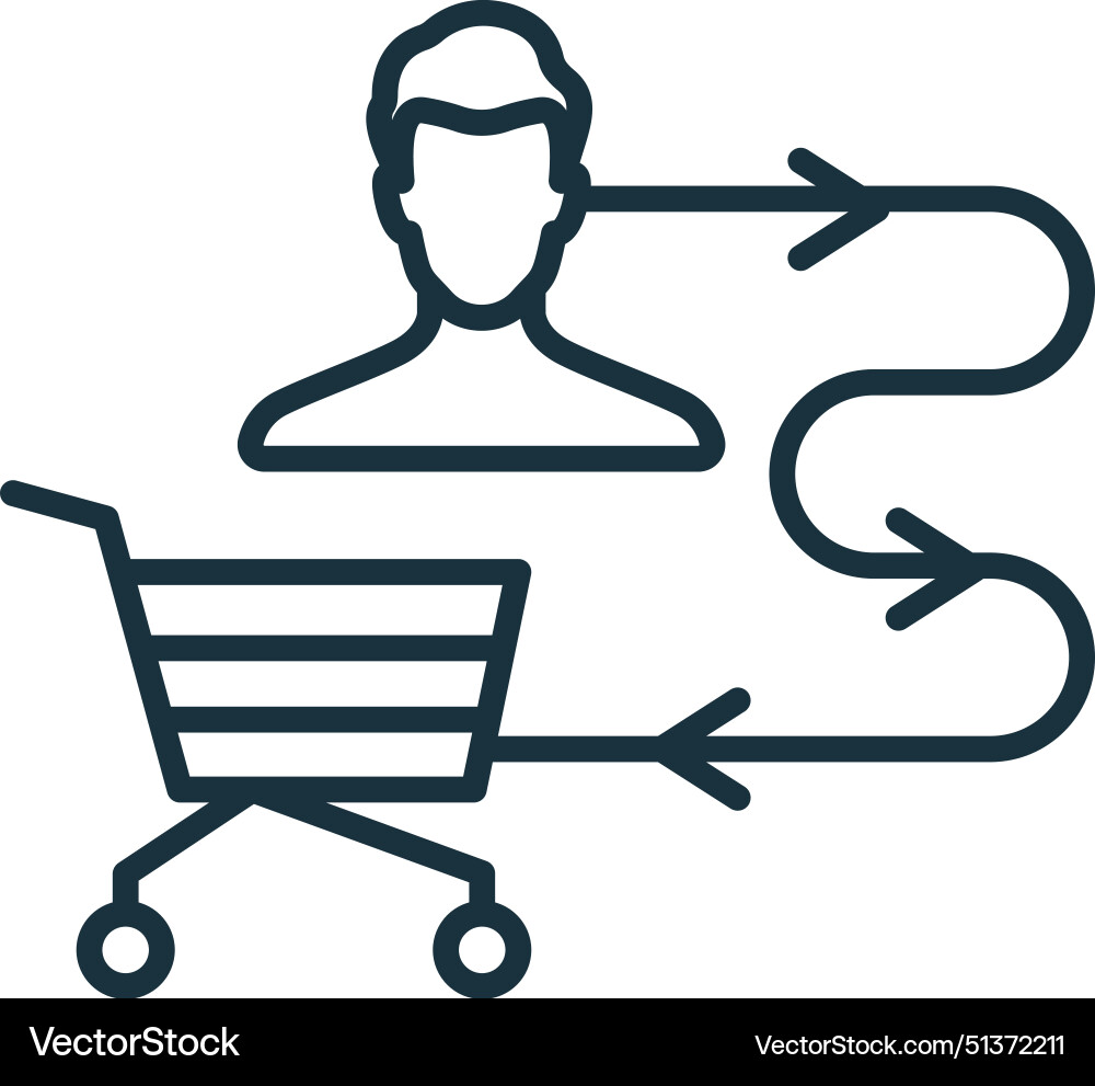 Customer journey mapping icon monochrome simple Vector Image