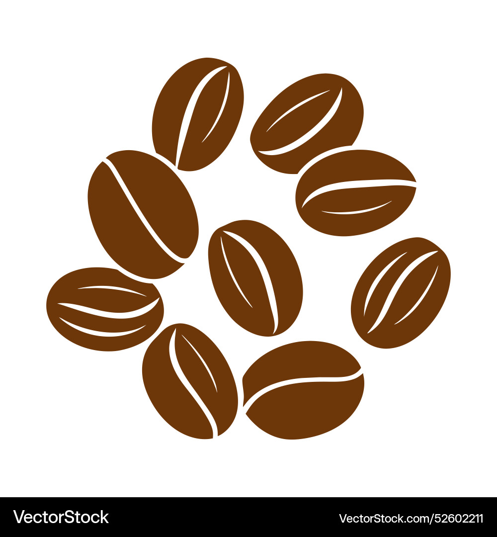 Fresh coffee beans Royalty Free Vector Image - VectorStock