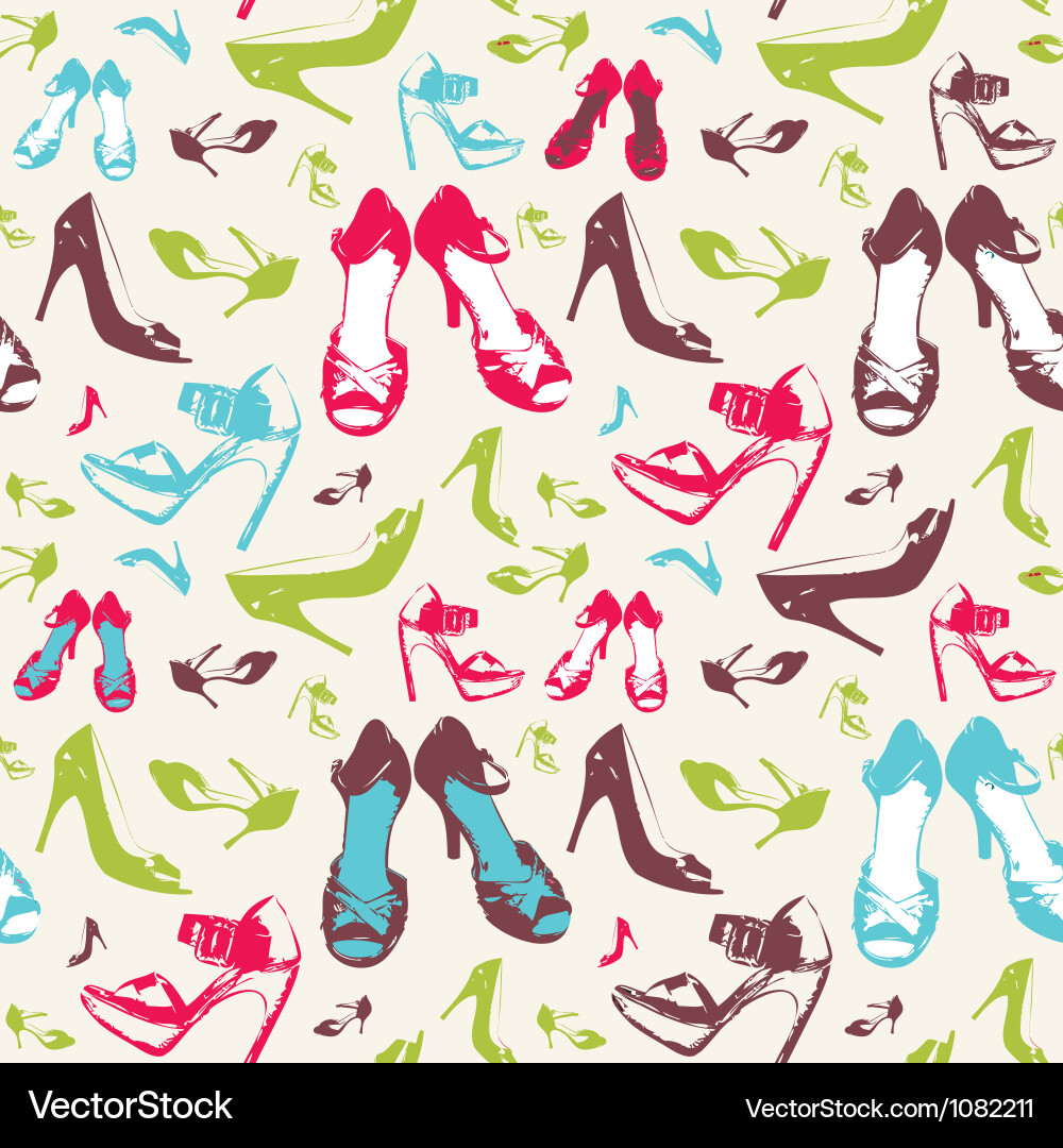 High heels pattern Royalty Free Vector Image - VectorStock