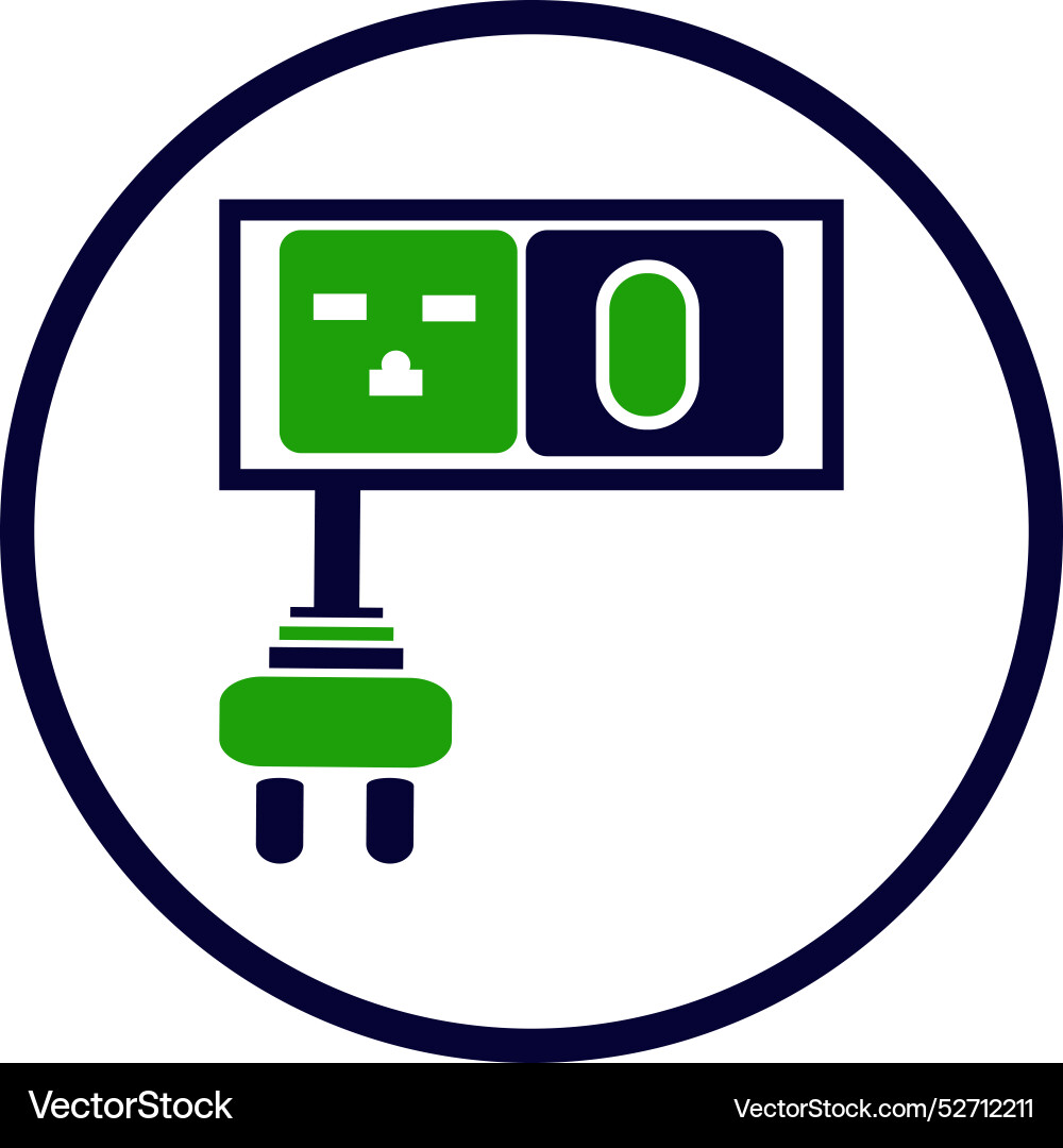 Power socket electric plug Royalty Free Vector Image