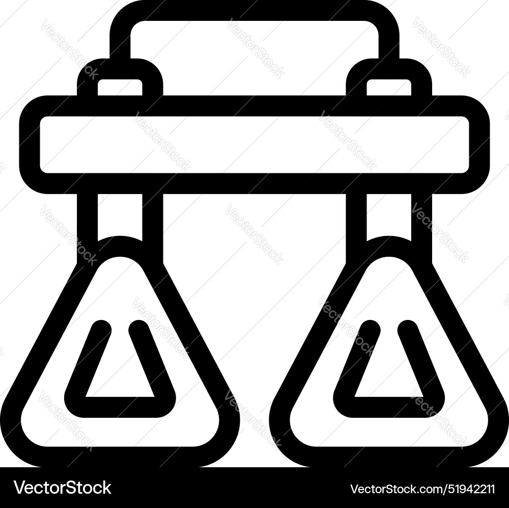 Public transportation handrail icon representing Vector Image