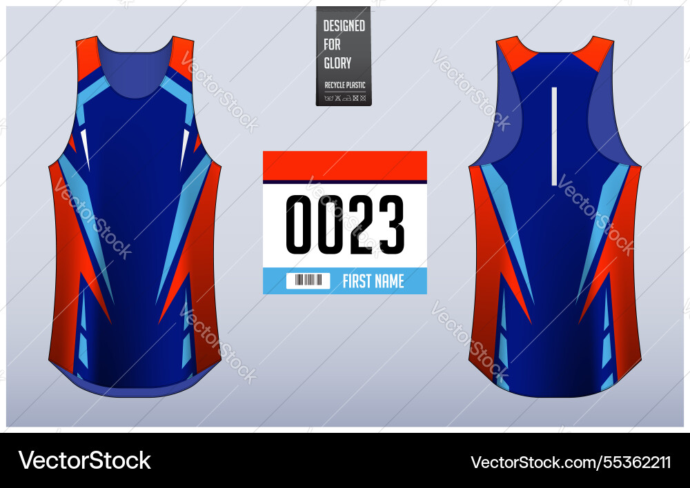 Running singlet or tank top design template Vector Image