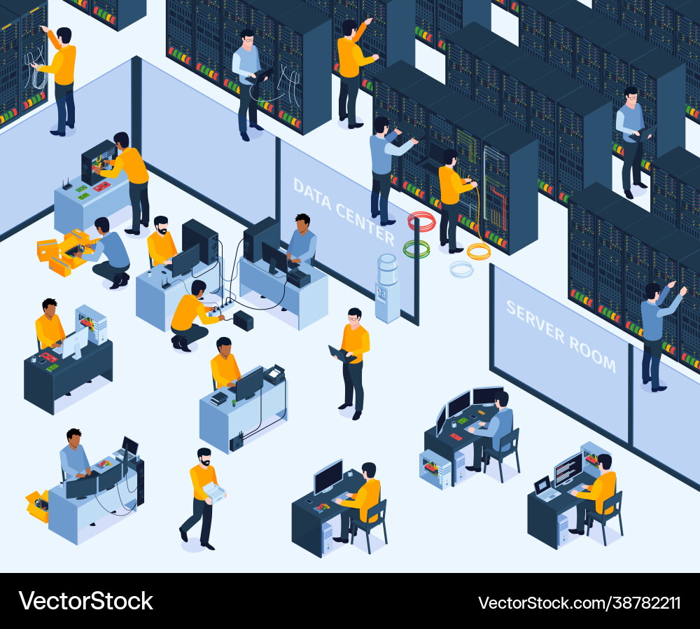 System administrator background Royalty Free Vector Image