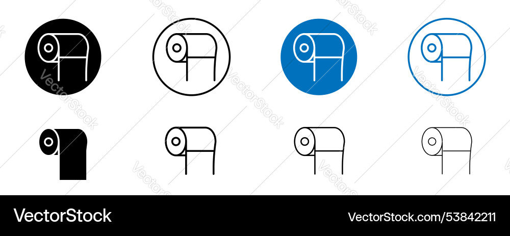 Toilet paper icon set Royalty Free Vector Image