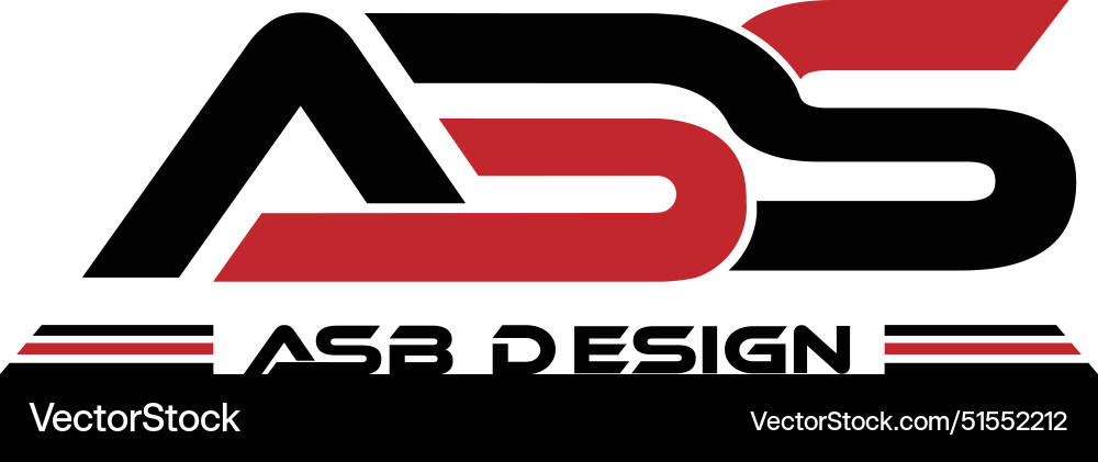 Abs logo design ab or bs letters icon Royalty Free Vector