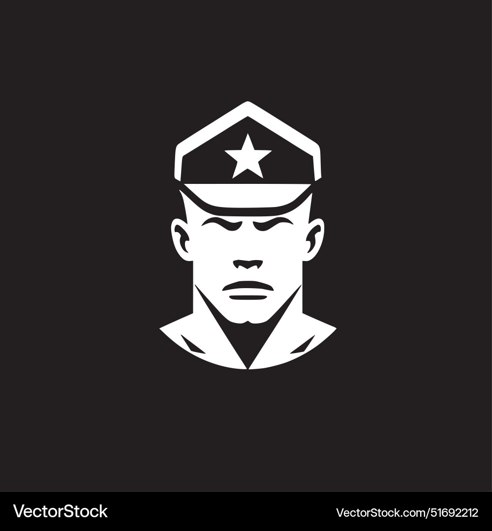 Army - minimalist and flat logo Royalty Free Vector Image